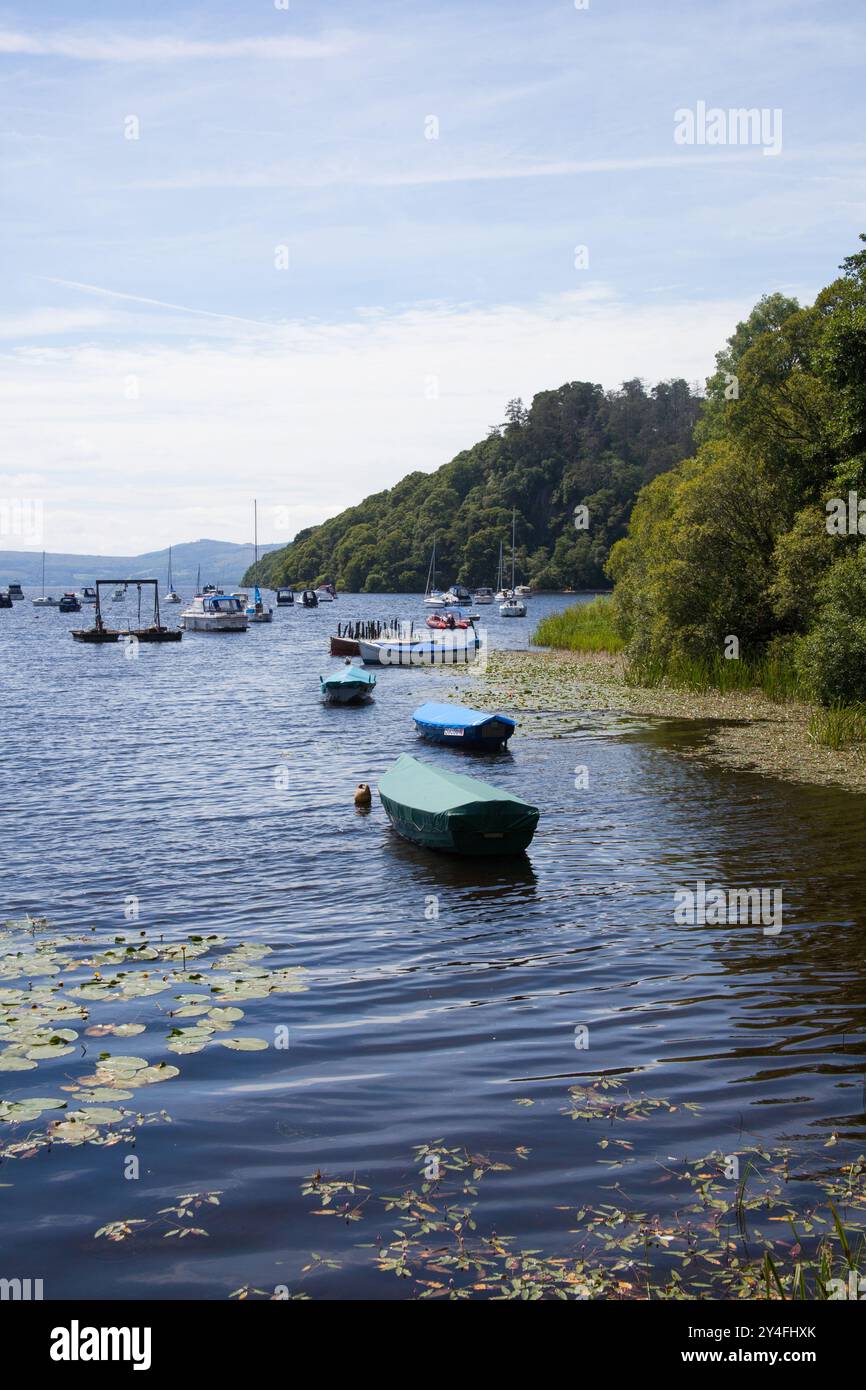 Views of Balmaha Bay at Loch Lomond in Scotland in the United Kingdom ...