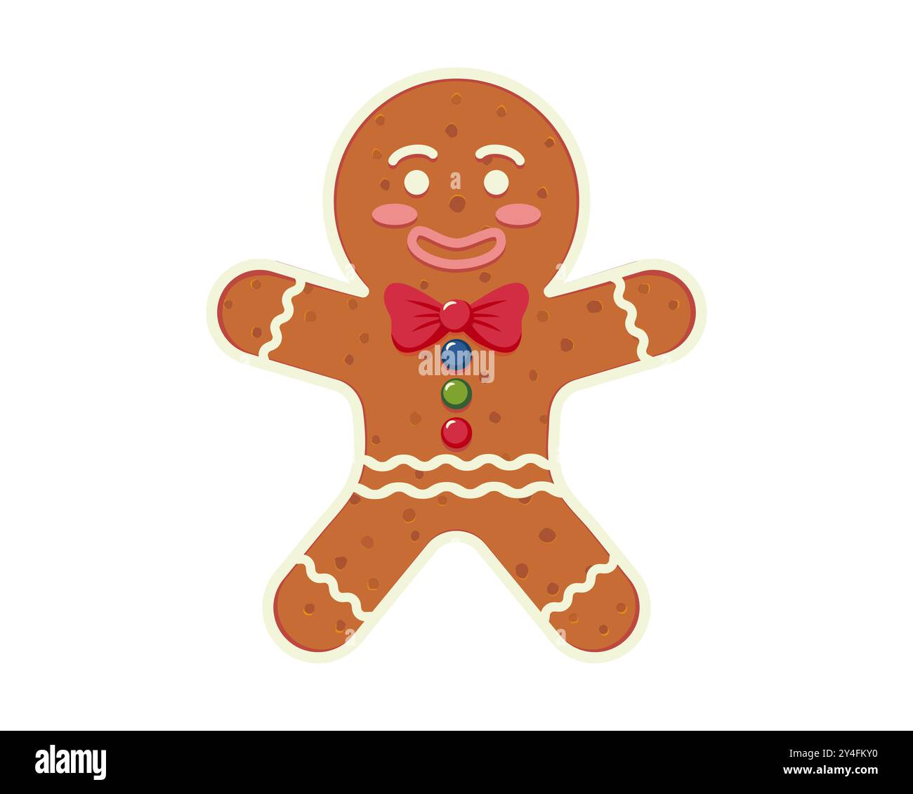 Smiling gingerbread man Stock Vector Images - Alamy