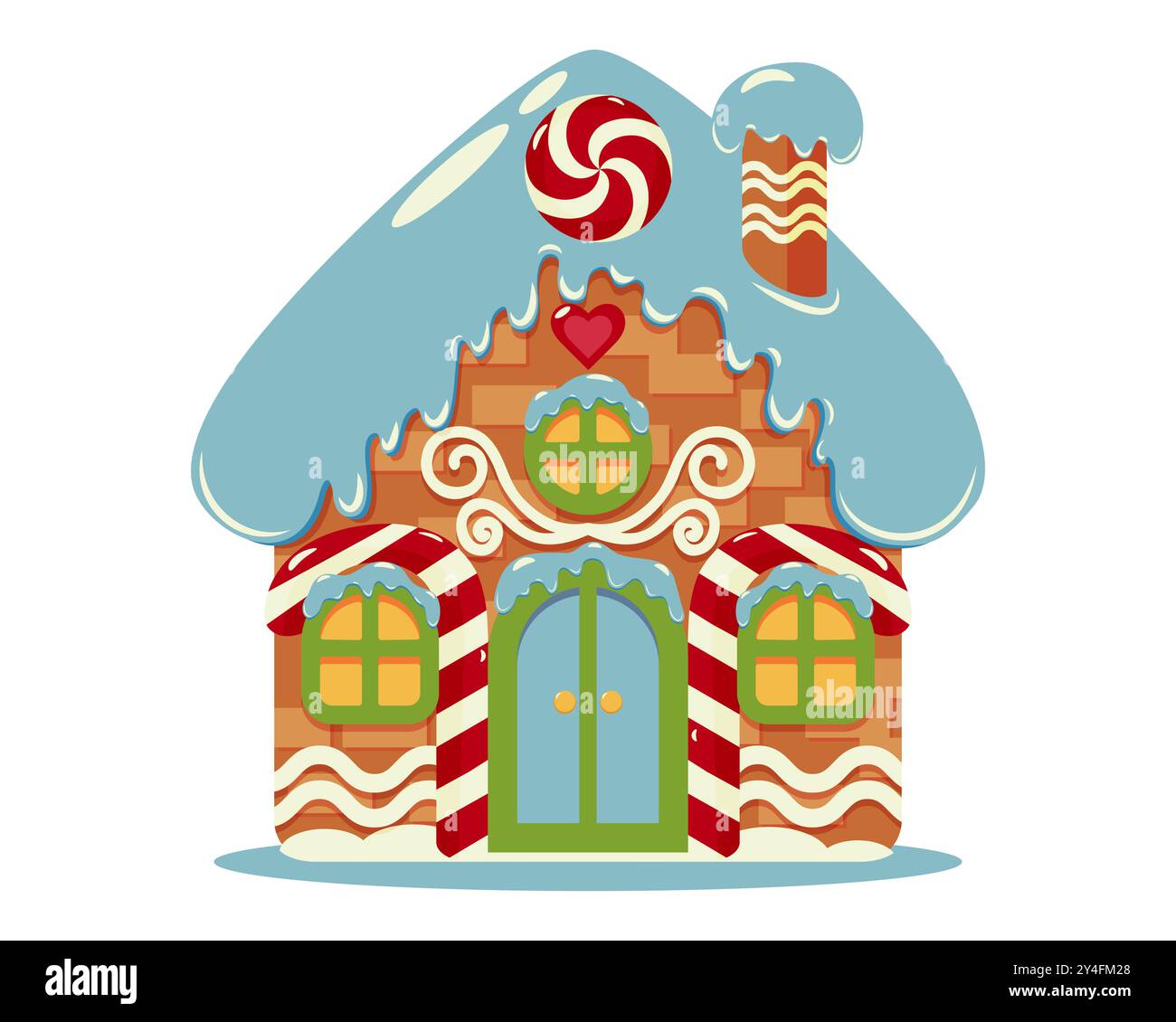 Gingerbread house decorated icing Stock Vector Images - Alamy