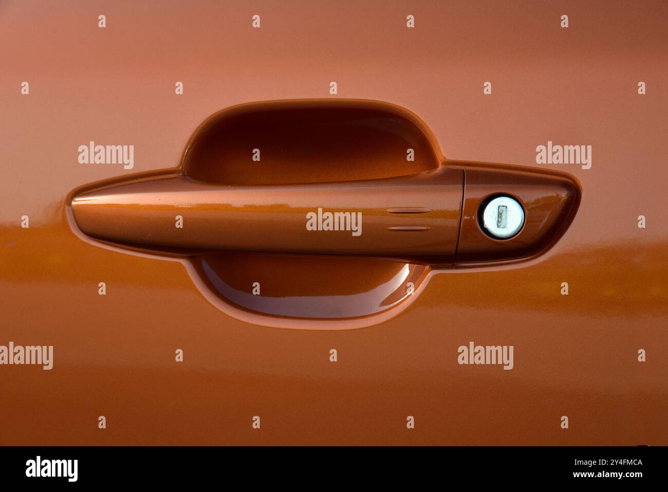 Handle on the passenger car door Stock Photo - Alamy