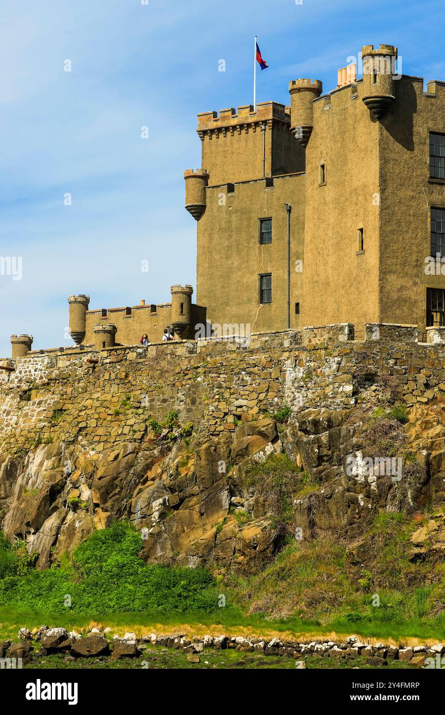 Dunvegan Castle on the north west coast. Inhabited by the Macleod ...