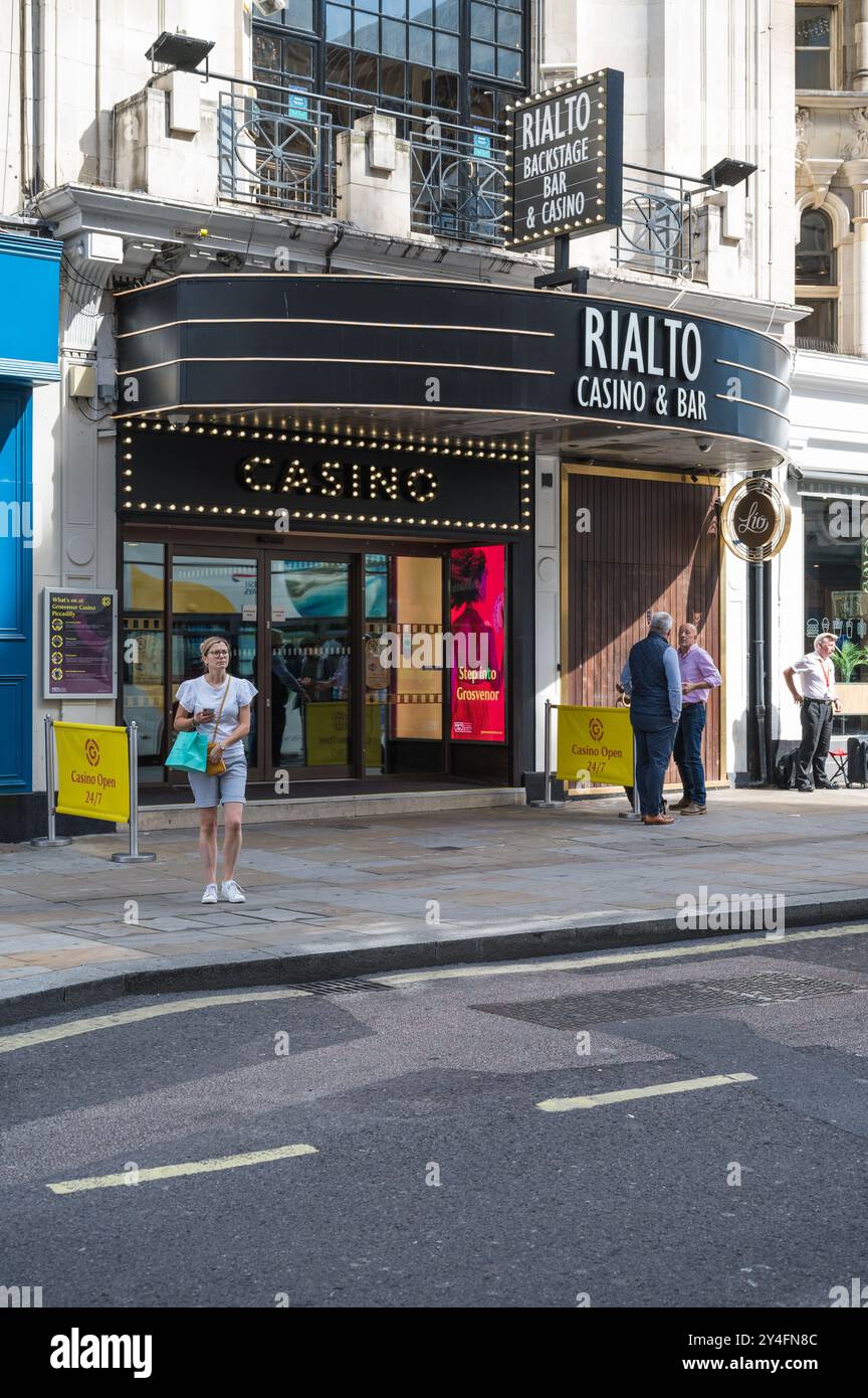 Exterior of main facade the Rialto Casino and Bar on Coventry Street ...