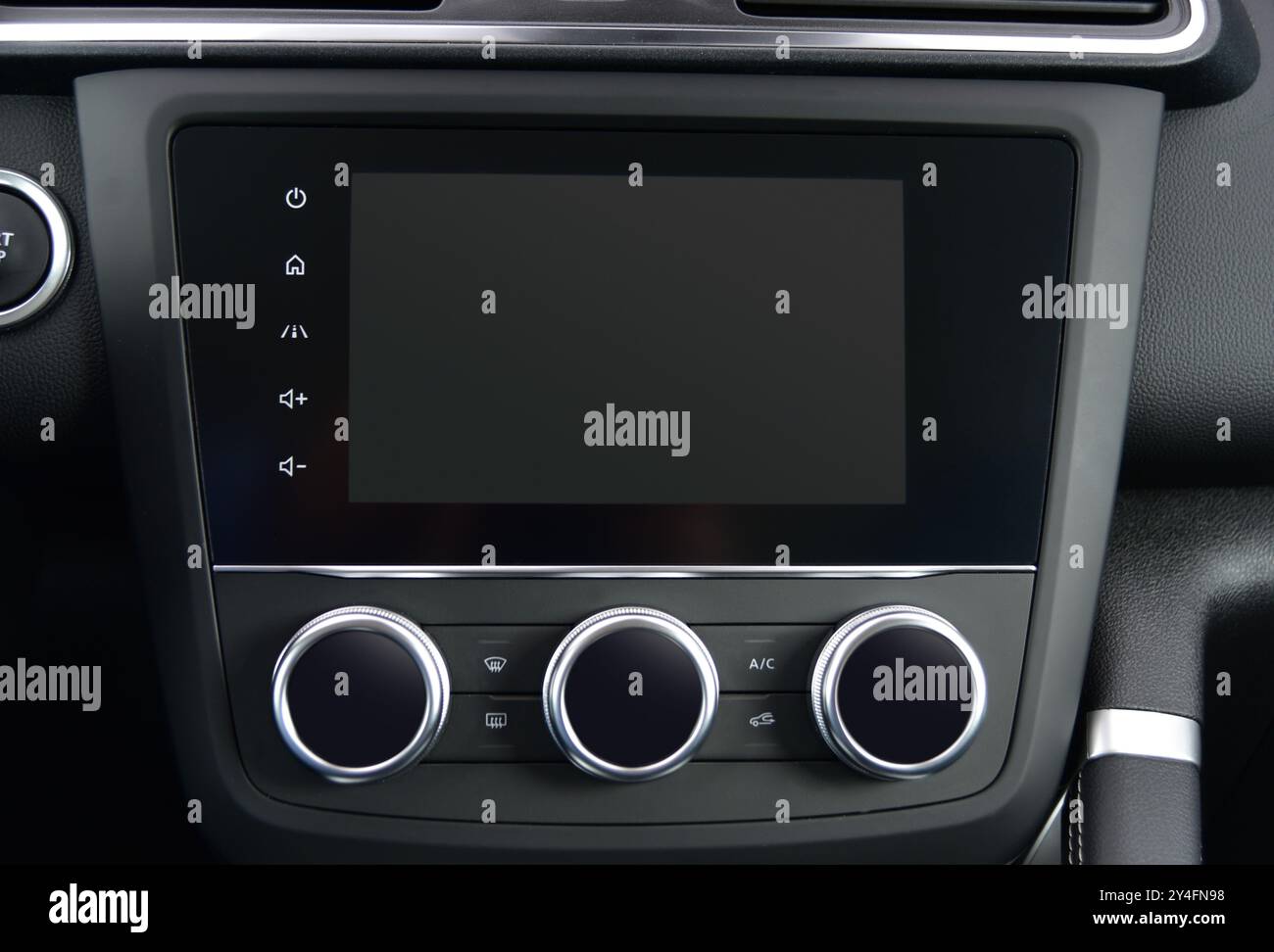 Screen multimedia system on dashboard in a modern car Stock Photo - Alamy