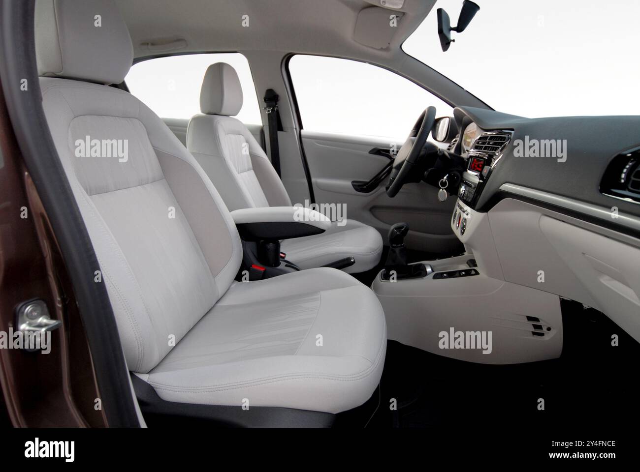 Front seats of a modern passenger car Stock Photo - Alamy