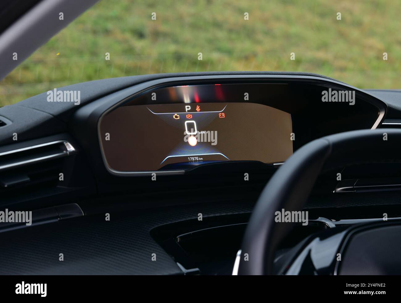 Digital instrument display in passenger car Stock Photo - Alamy