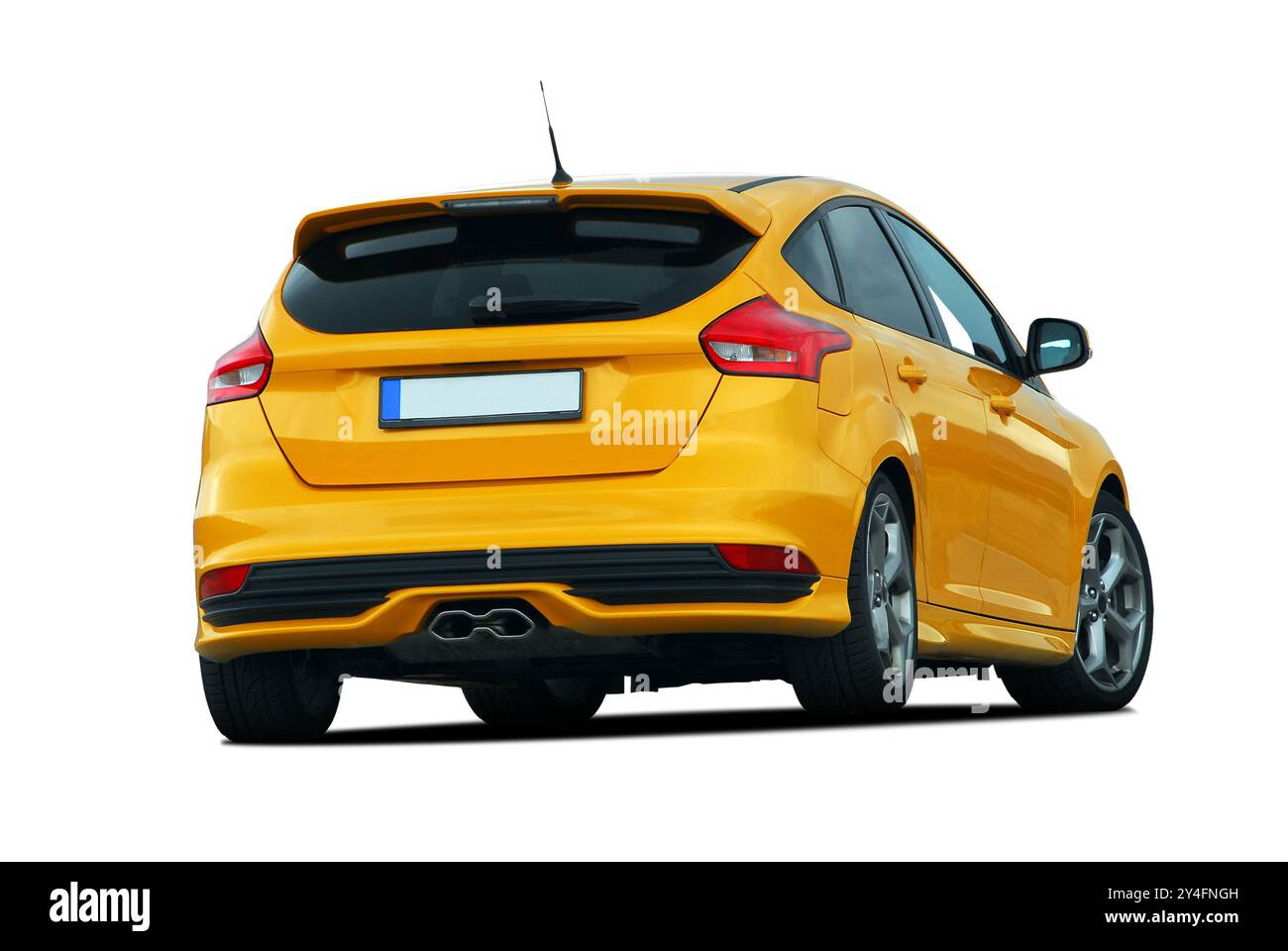 Sports car on white background, back view Stock Photo - Alamy