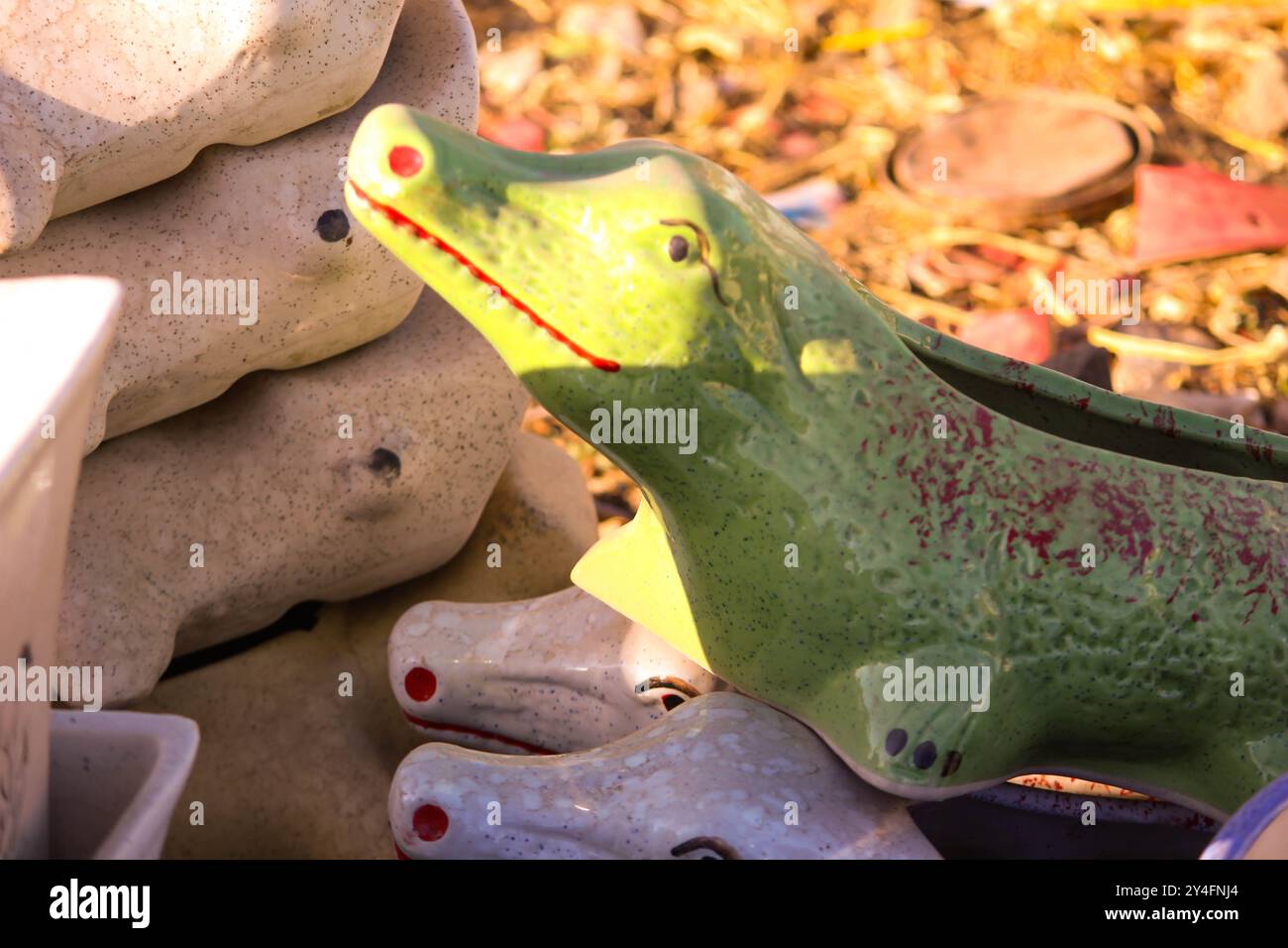 Traditional Indian handmade Items of Earthenware Or Ceramic at a Vendor ...