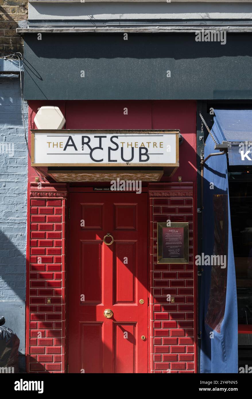 Entrance to the Arts Theatre Club cocktail bar once an illegal drinking ...