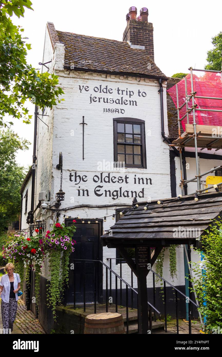 Ye olde trip to jerusalem pub, 1189AD, nottingham, uk Stock Photo - Alamy