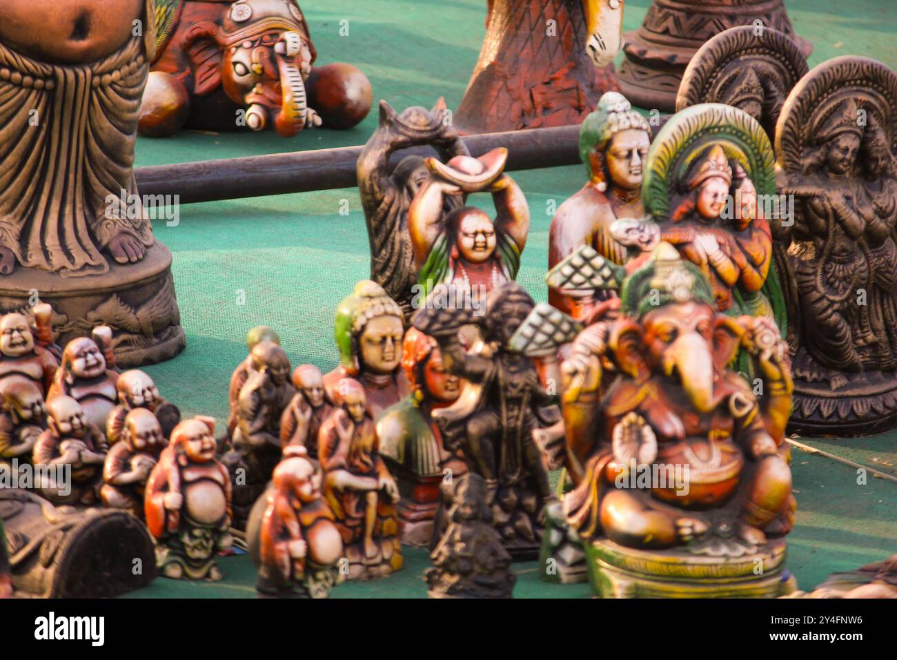 Traditional Indian handmade Items of Earthenware Or Ceramic at a Vendor ...