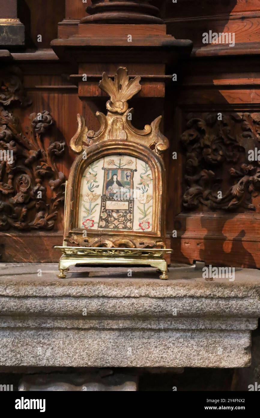Avila, Castilla y Leon, Spain- August 18, 2024: Relic of Santa Teresa ...