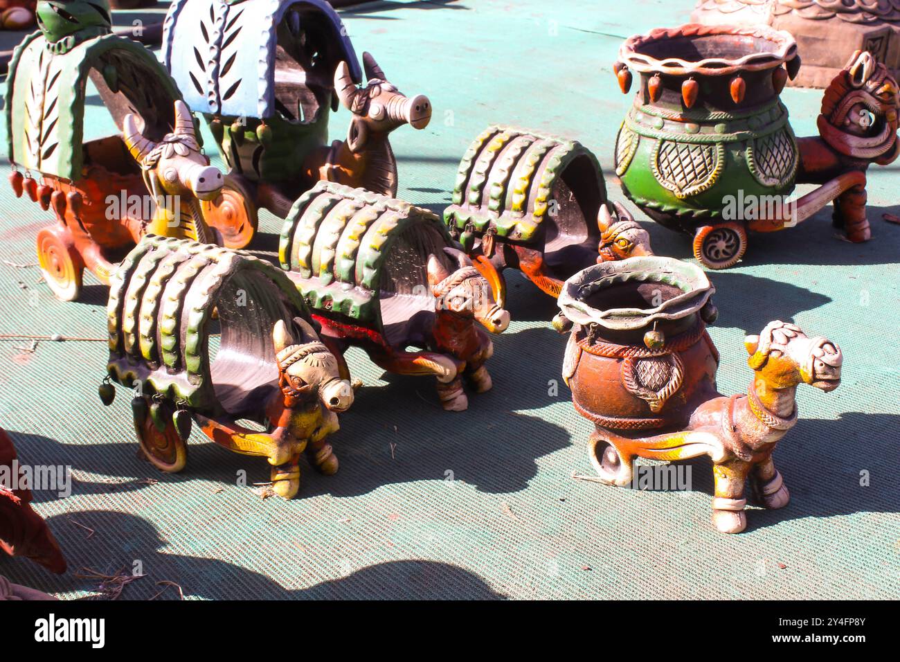 Traditional Indian handmade Items of Earthenware Or Ceramic at a Vendor ...