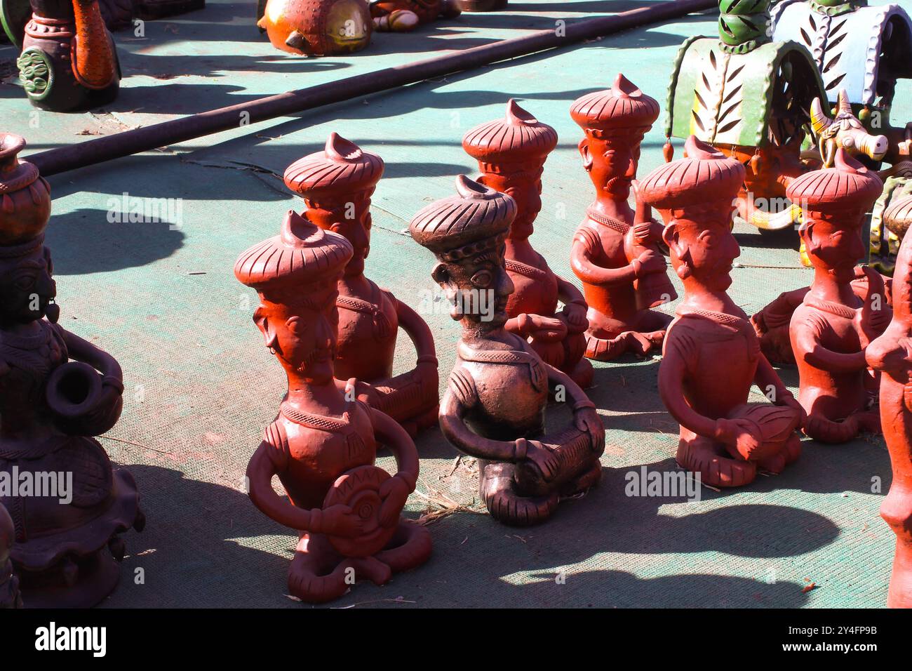 Traditional Indian handmade Items of Earthenware Or Ceramic at a Vendor ...