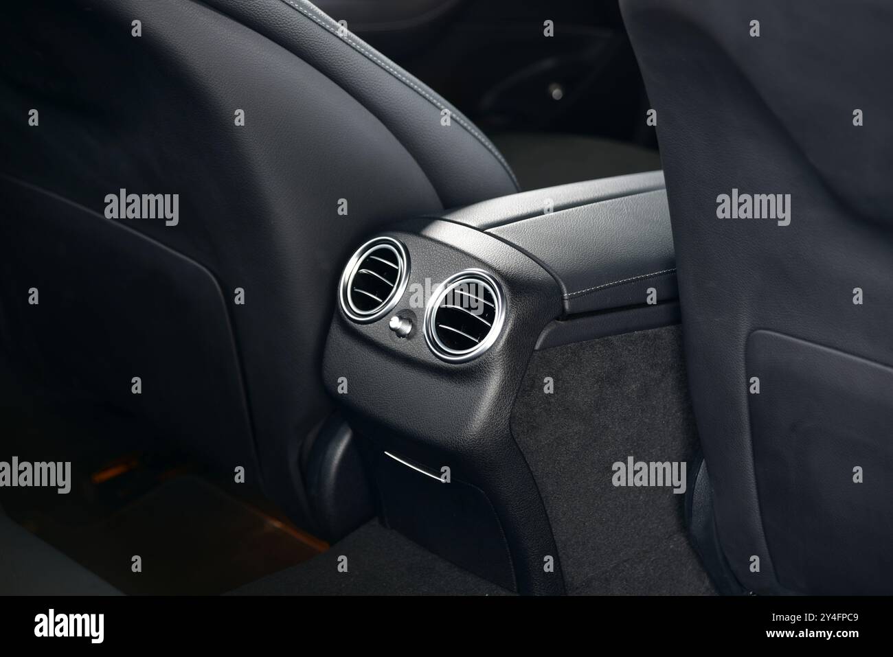 Ventilation hole in a luxury passenger car for rear sets Stock Photo ...