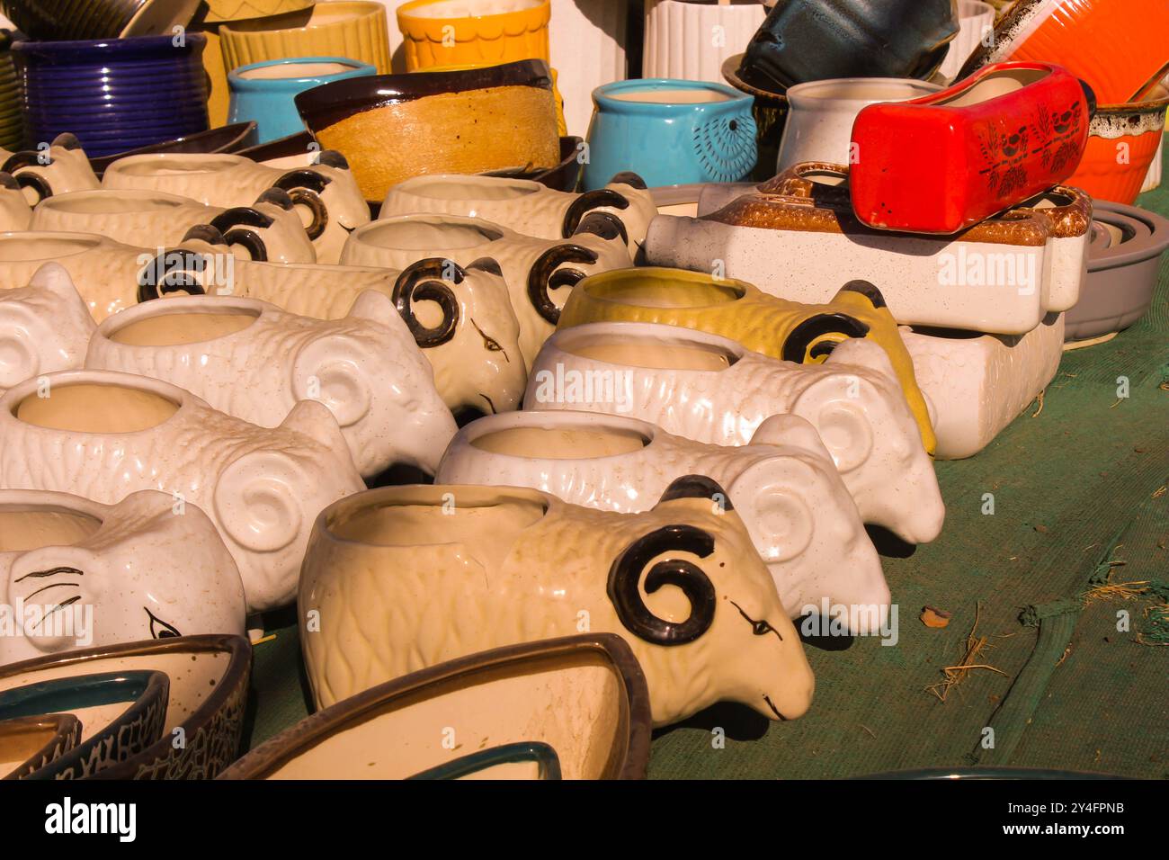 Traditional Indian handmade Items of Earthenware Or Ceramic at a Vendor ...