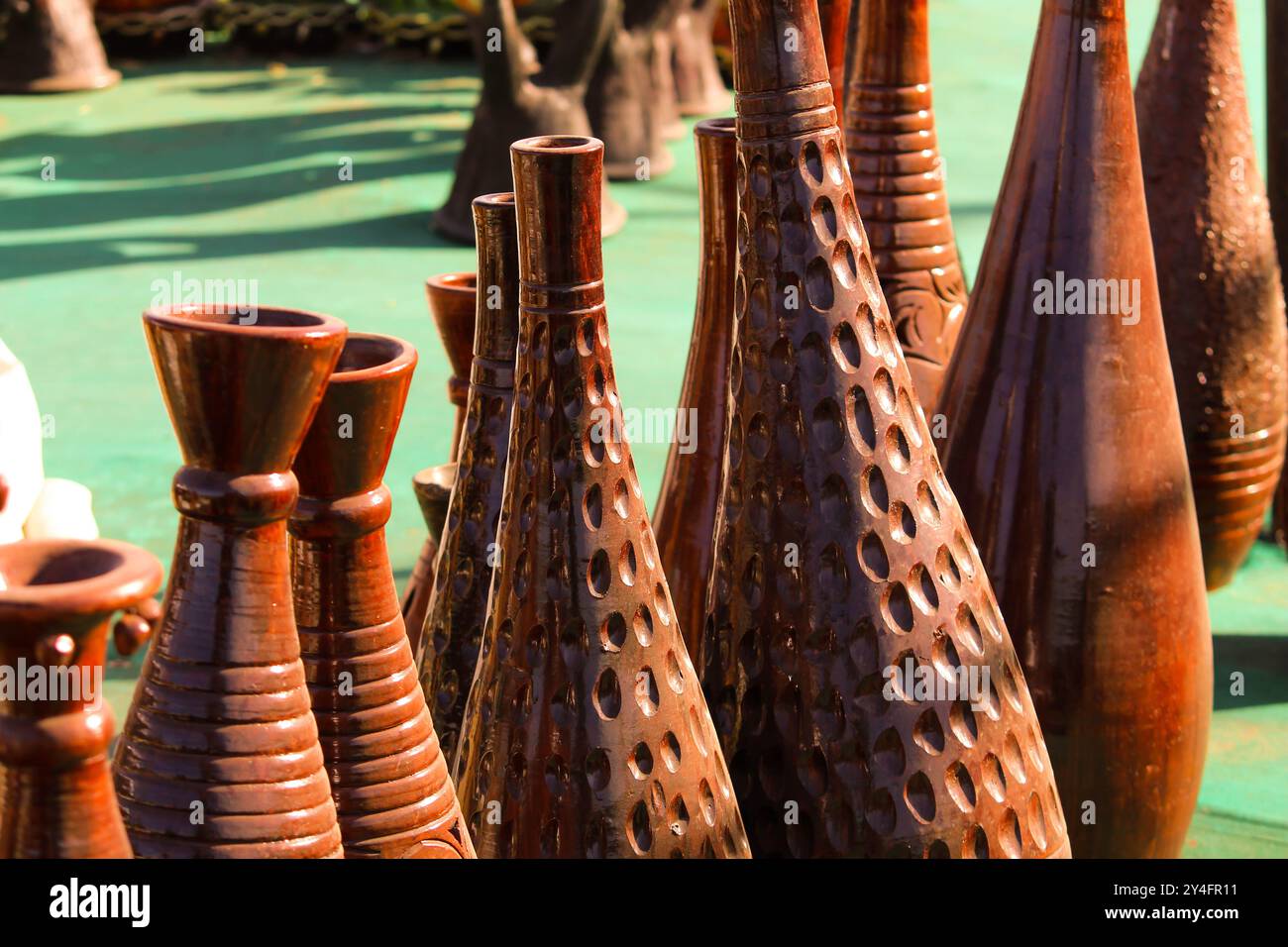 Traditional Indian handmade Items of Earthenware Or Ceramic at a Vendor ...