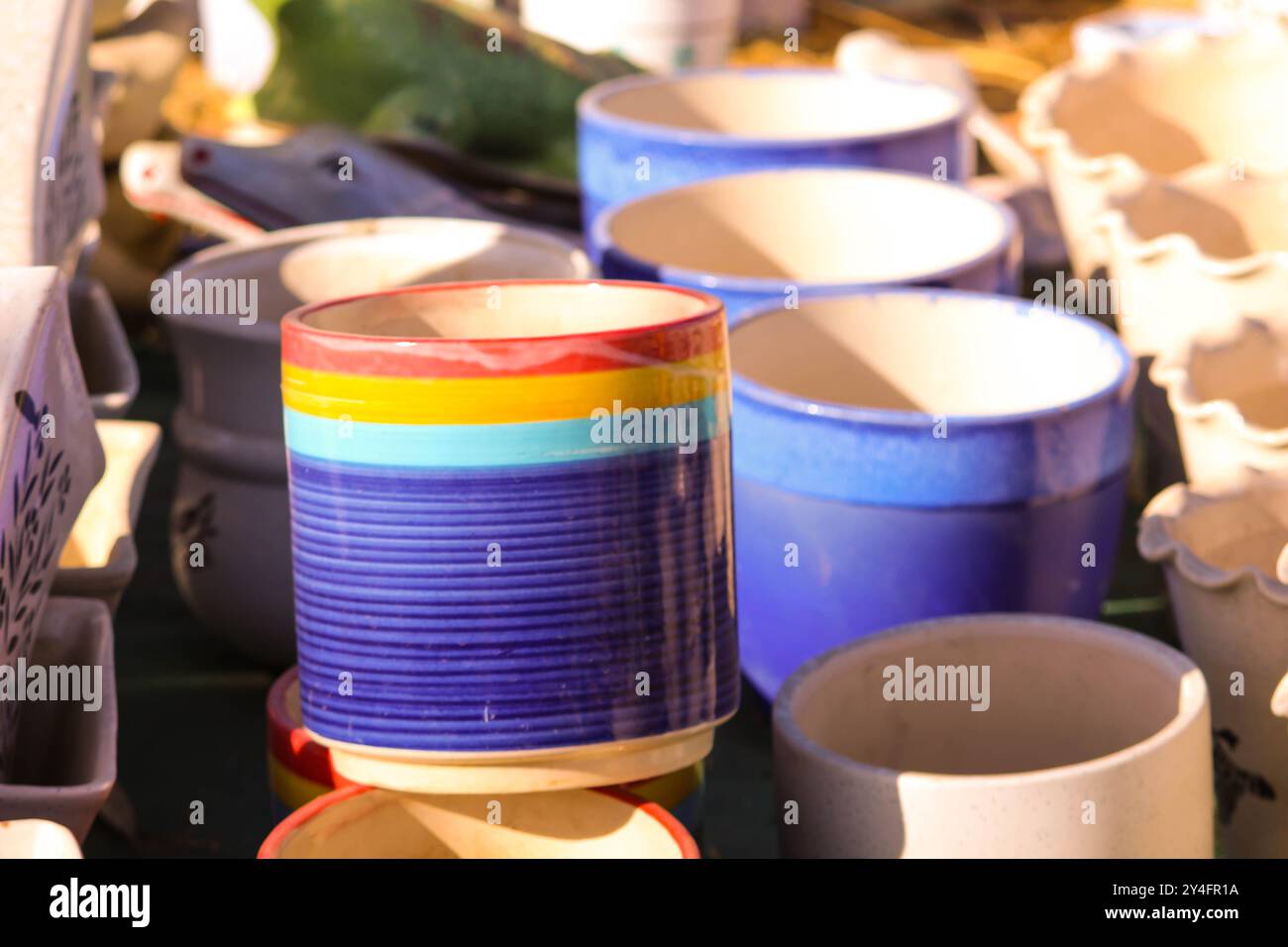 Traditional Indian handmade Items of Earthenware Or Ceramic at a Vendor ...