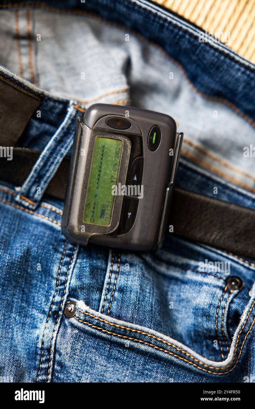A pager of an unknown brand Stock Photo - Alamy