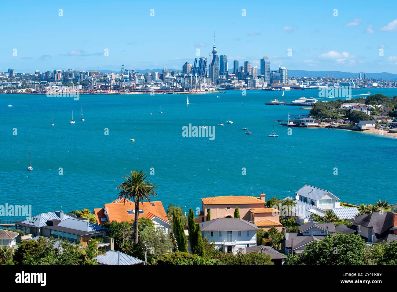 The view from Maungauika / North Head Historic Reserve over Duders ...
