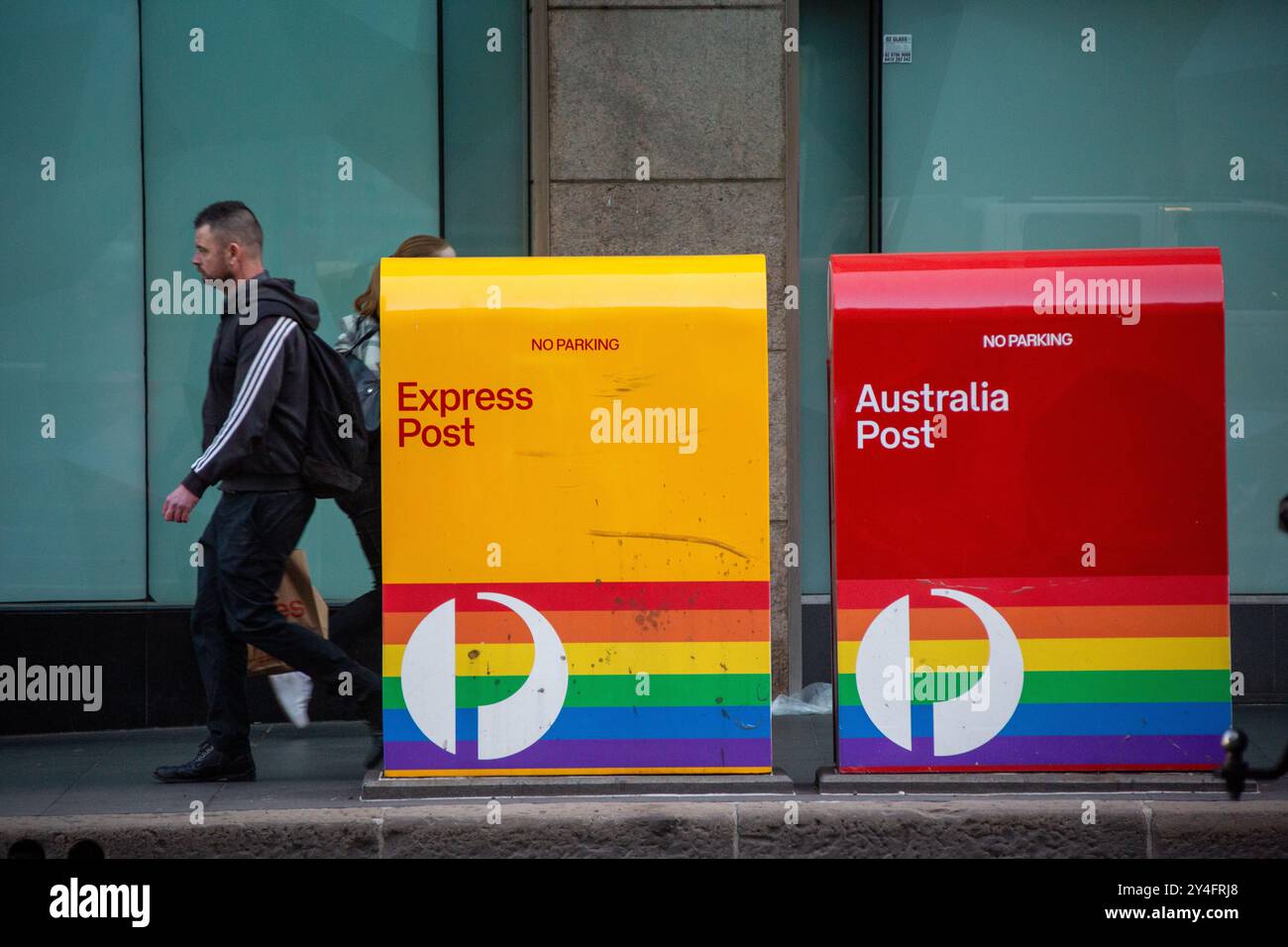 Australia Post post boxes on Oxford Street, Sydney featuring the ...