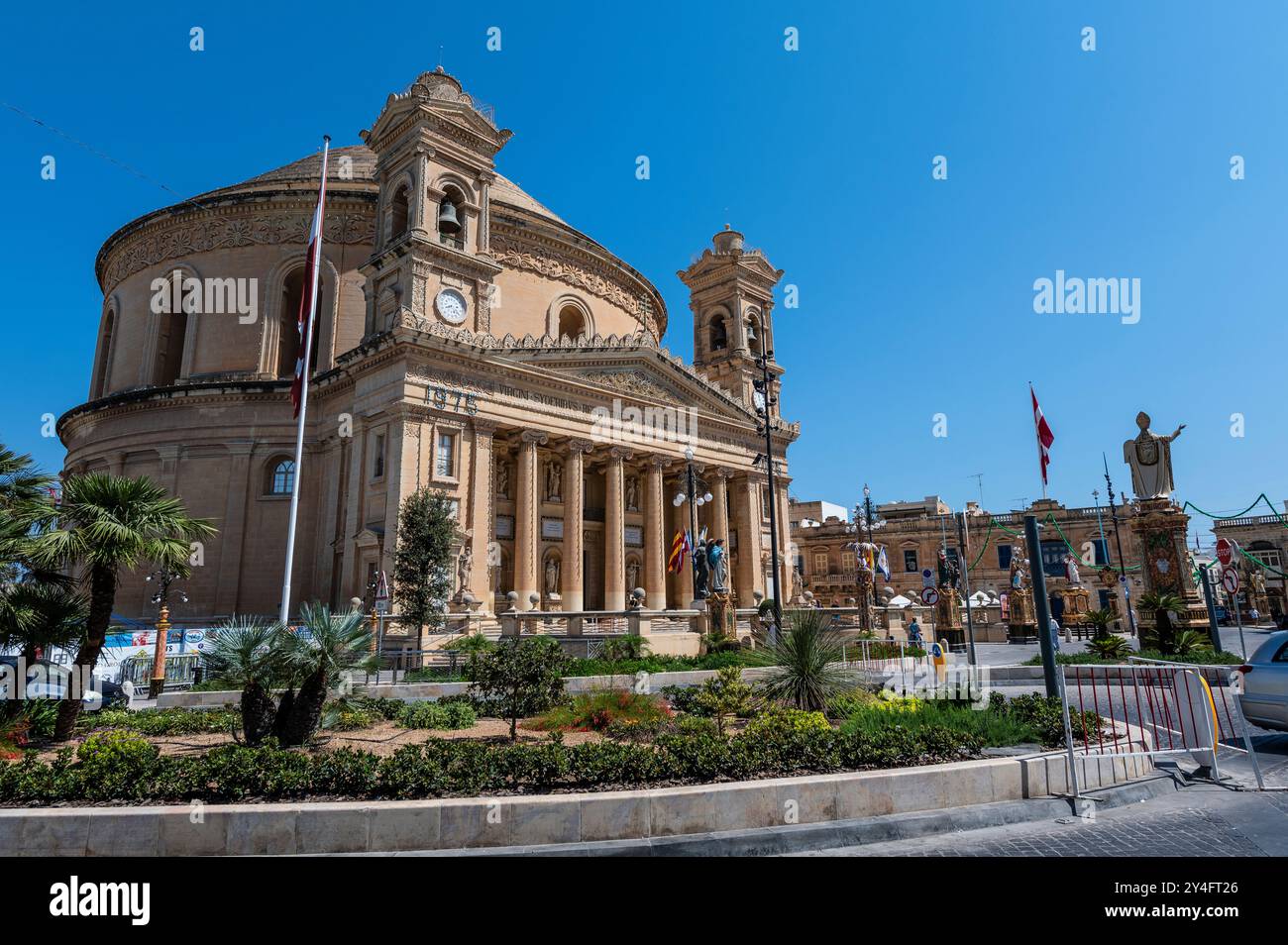 The Mosta Rotunda Catholic church in Mosta Square, Mosta, Malta Stock ...