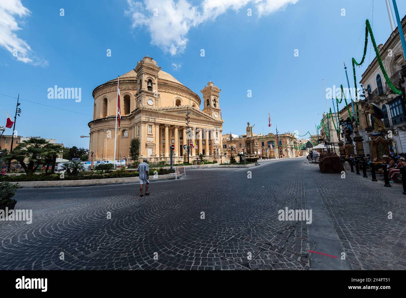 The Mosta Rotunda Catholic church in Mosta Square, Mosta, Malta Stock ...
