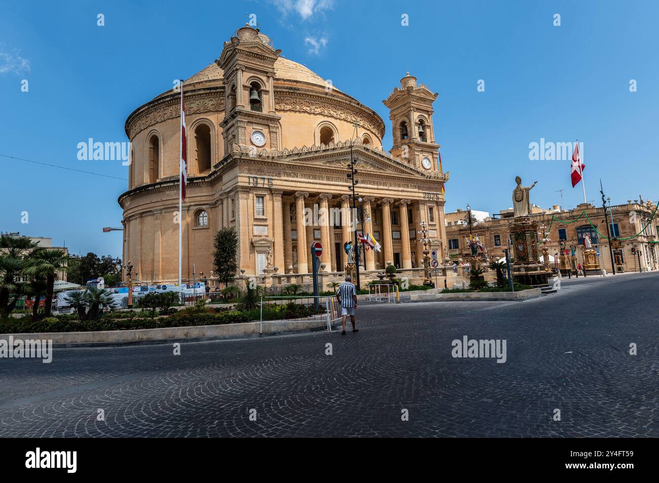 The Mosta Rotunda Catholic church in Mosta Square, Mosta, Malta Stock Photo - Alamy