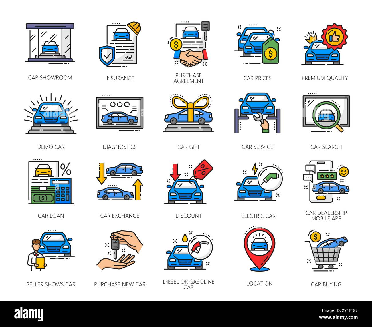 Automobile car seller icon Stock Vector Images - Alamy
