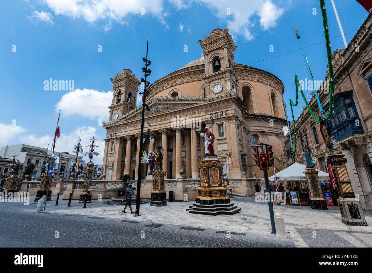 The Mosta Rotunda Catholic church in Mosta Square, Mosta, Malta Stock ...