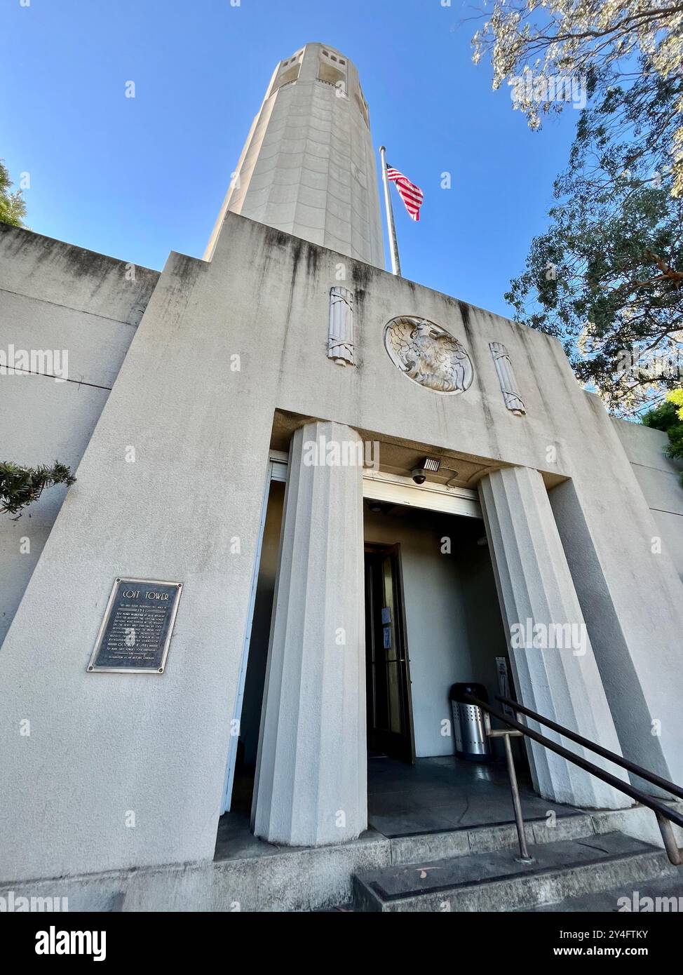 Coit Tower in Pioneer Park, built between 1932 and 1933 Stock Photo - Alamy