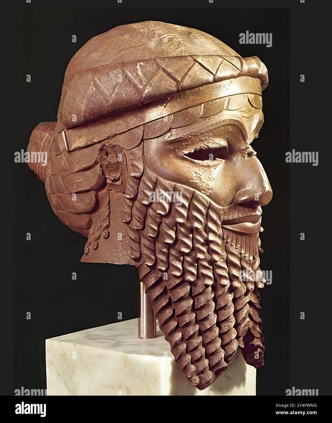 7325. Bronze bust of king Sargon of Akkad, from Ninve (todays Iraq). c ...