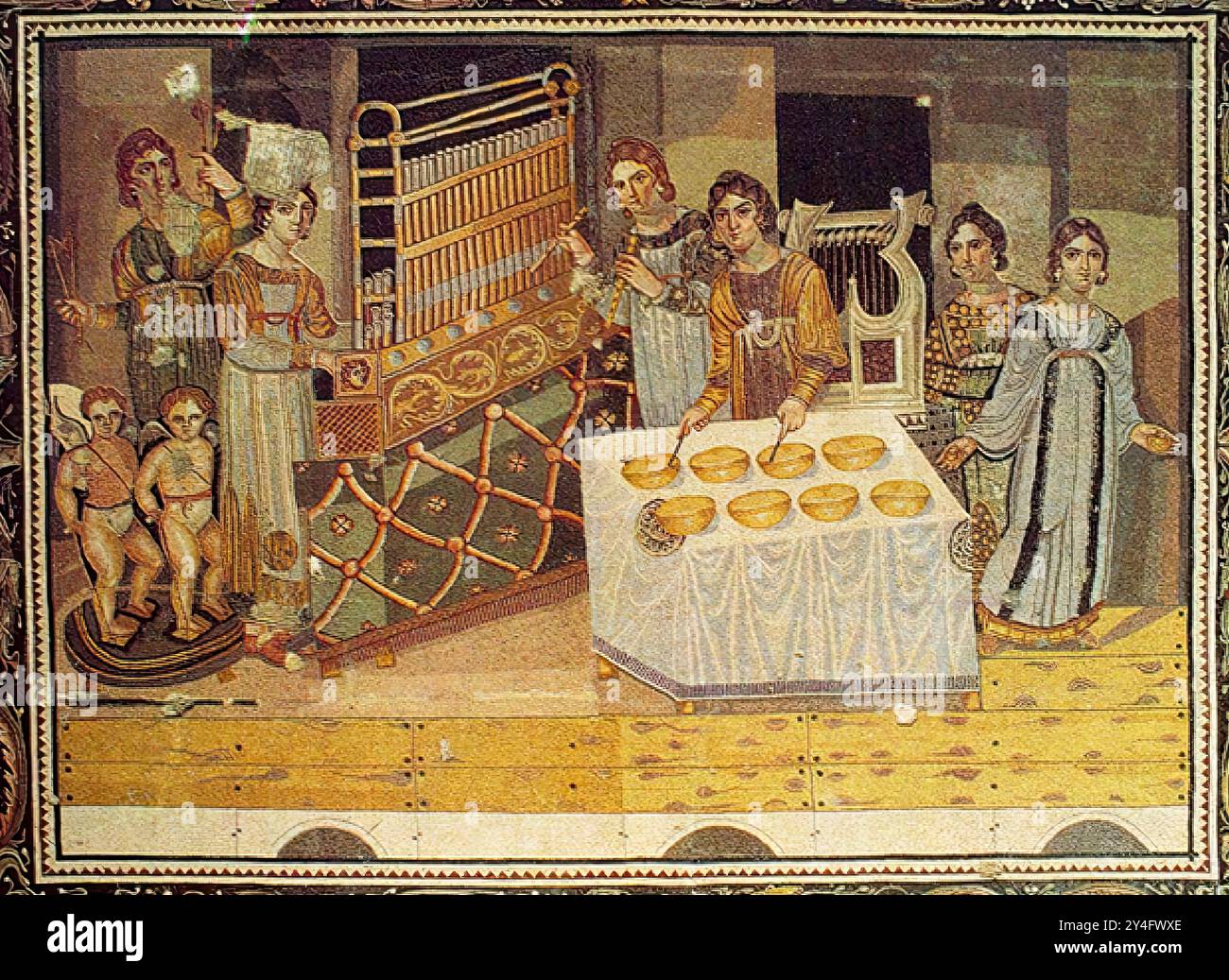 Mosaic of the female musicians hi-res stock photography and images - Alamy