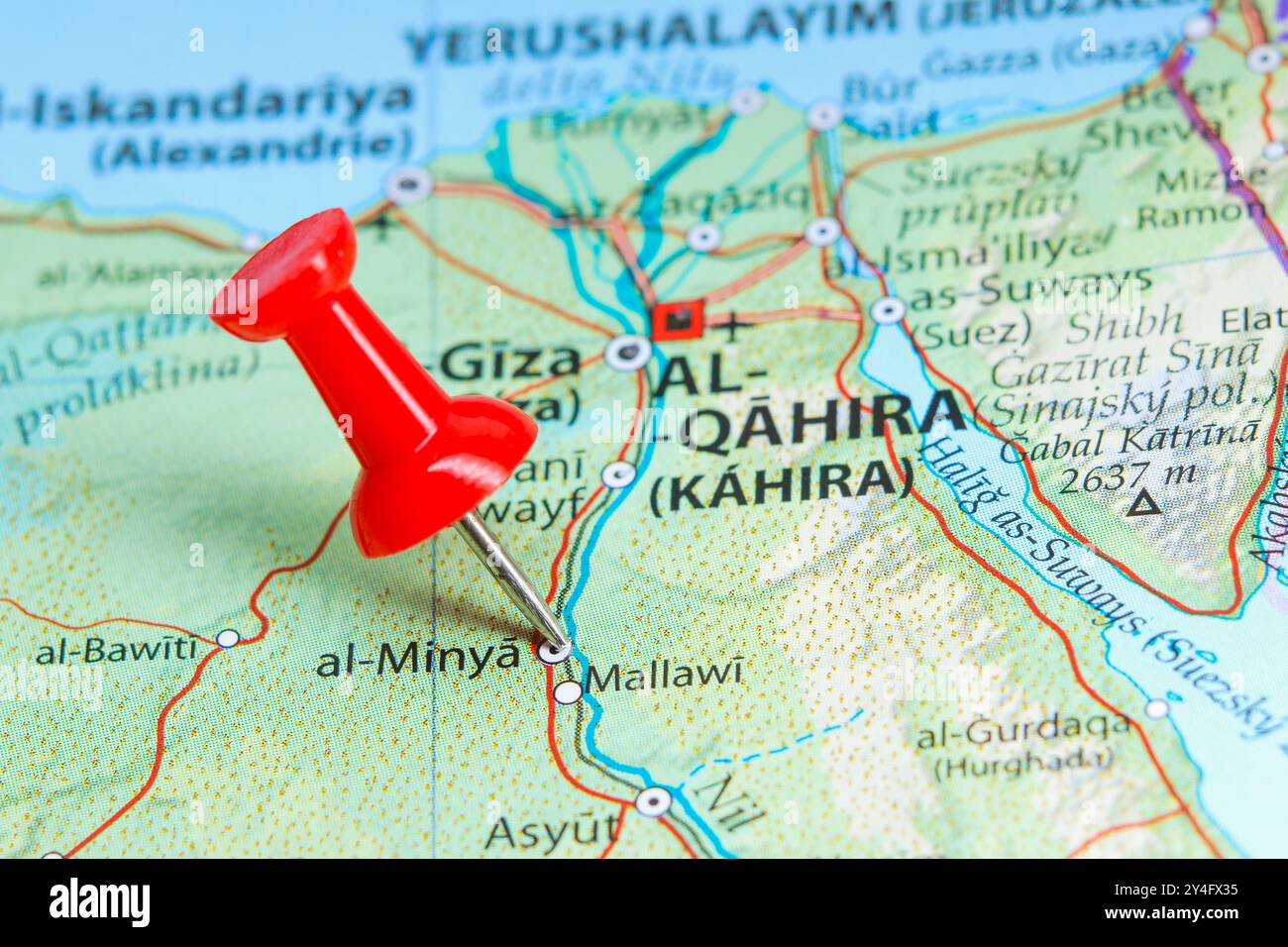 Map of al minya hi-res stock photography and images - Alamy