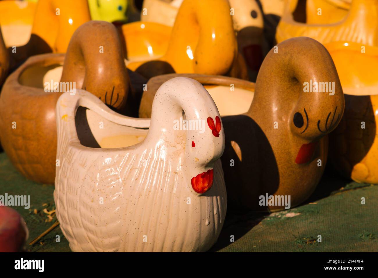 Traditional Indian handmade Items of Earthenware Or Ceramic at a Vendor ...