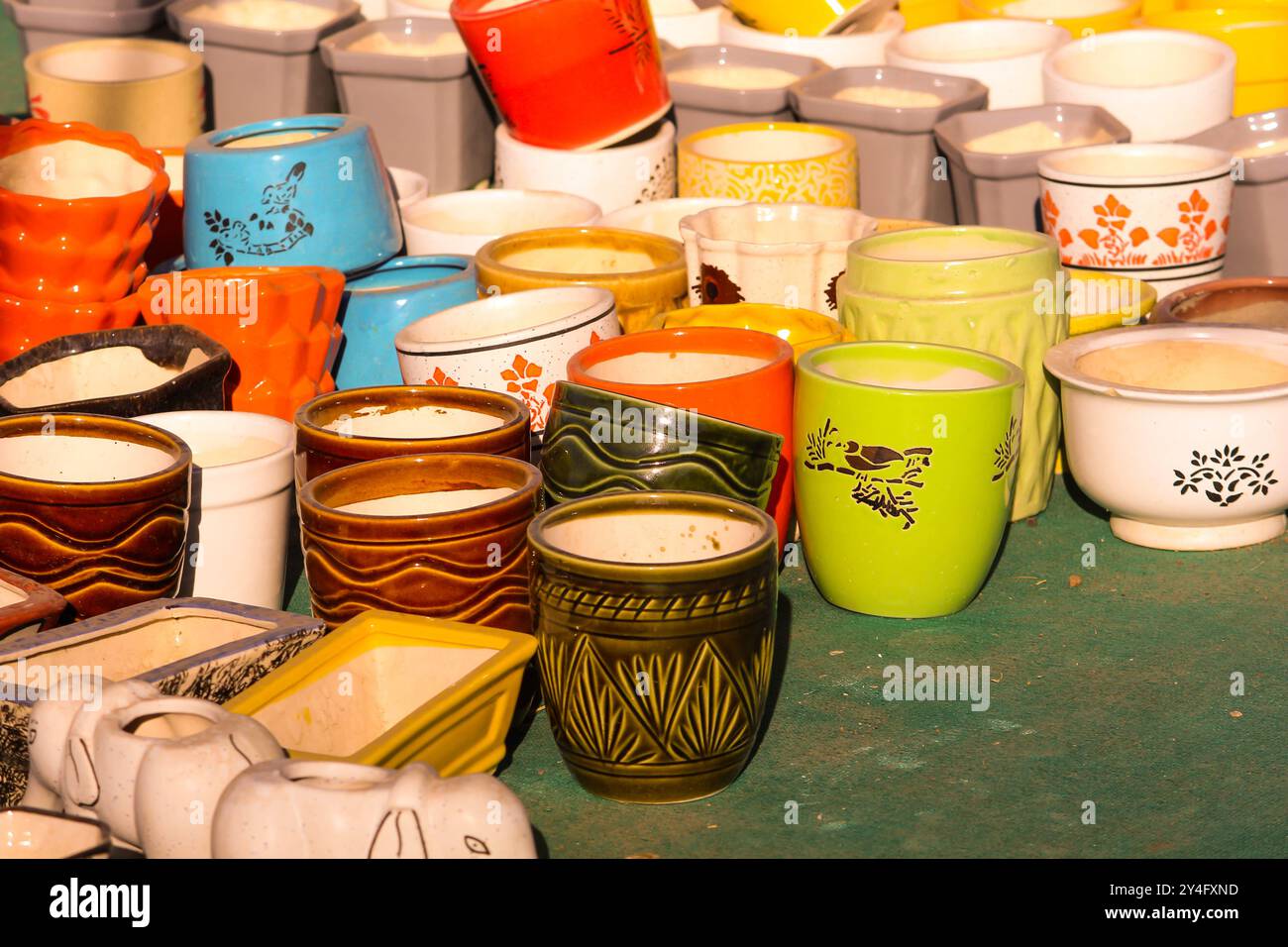 Traditional Indian handmade Items of Earthenware Or Ceramic at a Vendor ...