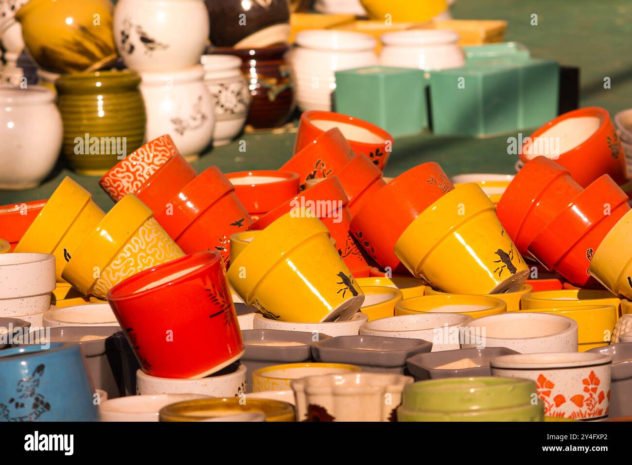 Traditional Indian handmade Items of Earthenware Or Ceramic at a Vendor ...