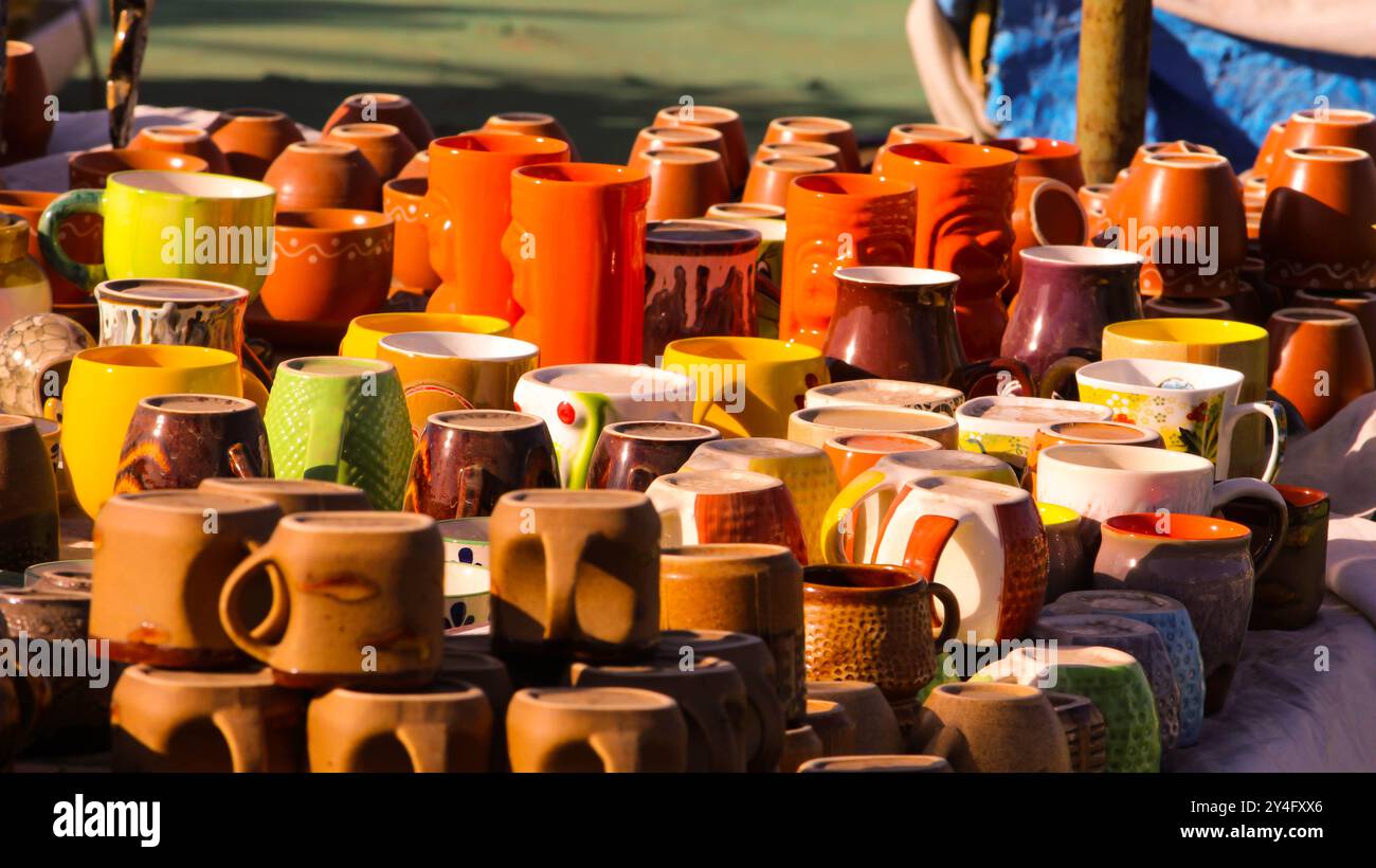 Traditional Indian handmade Items of Earthenware Or Ceramic at a Vendor ...