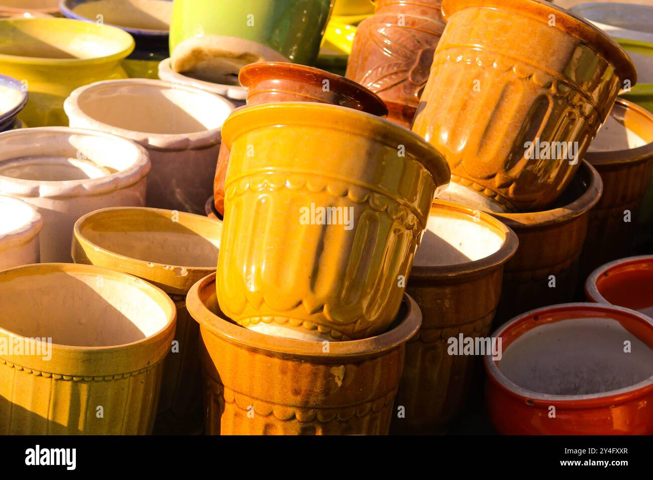 Traditional Indian handmade Items of Earthenware Or Ceramic at a Vendor ...
