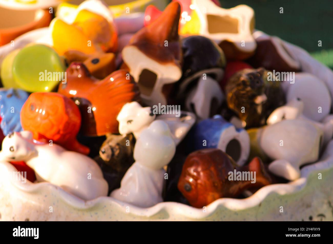 Traditional Indian handmade Items of Earthenware Or Ceramic at a Vendor ...