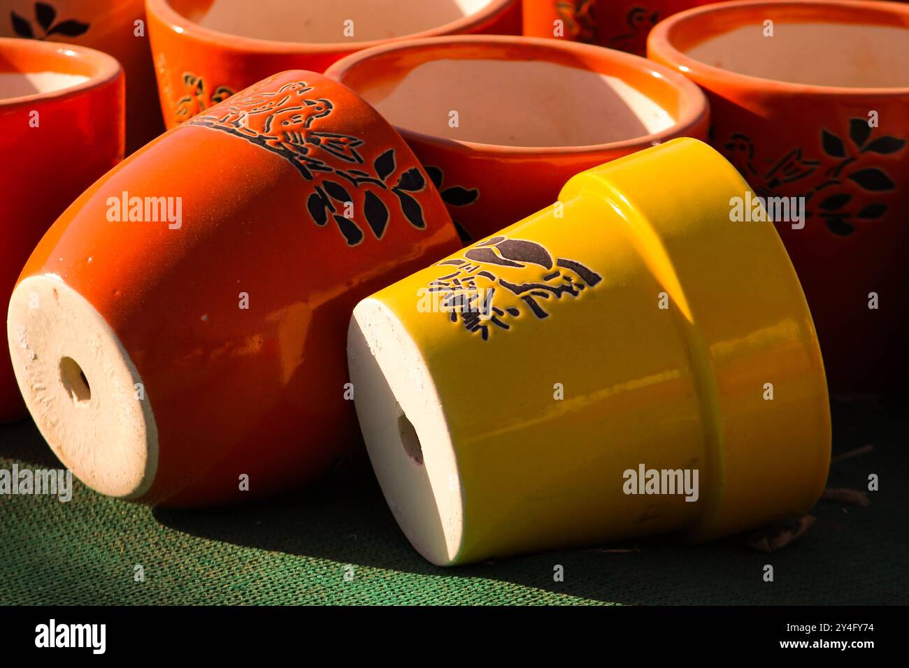 Traditional Indian handmade Items of Earthenware Or Ceramic at a Vendor ...