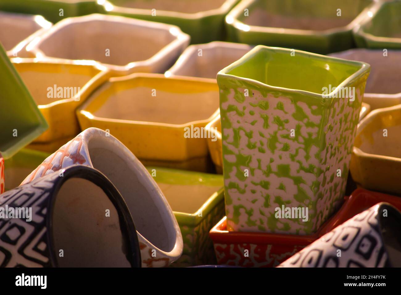 Traditional Indian handmade Items of Earthenware Or Ceramic at a Vendor ...