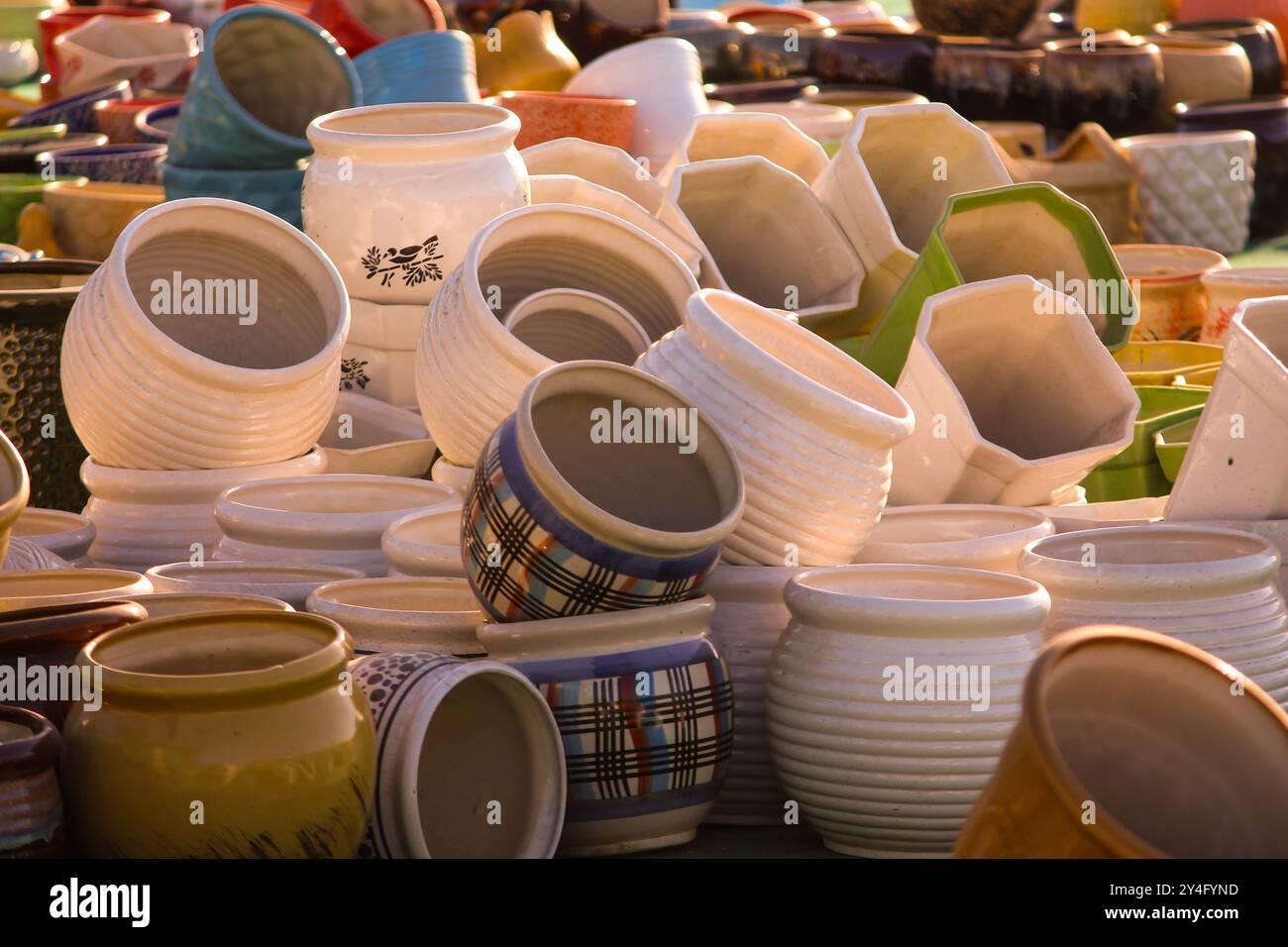 Traditional Indian handmade Items of Earthenware Or Ceramic at a Vendor ...