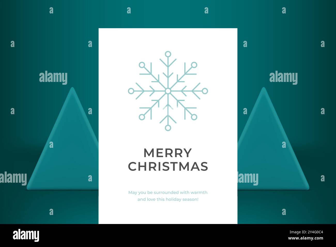 Winter ornamental snowflake Happy New Year congratulations modern ...