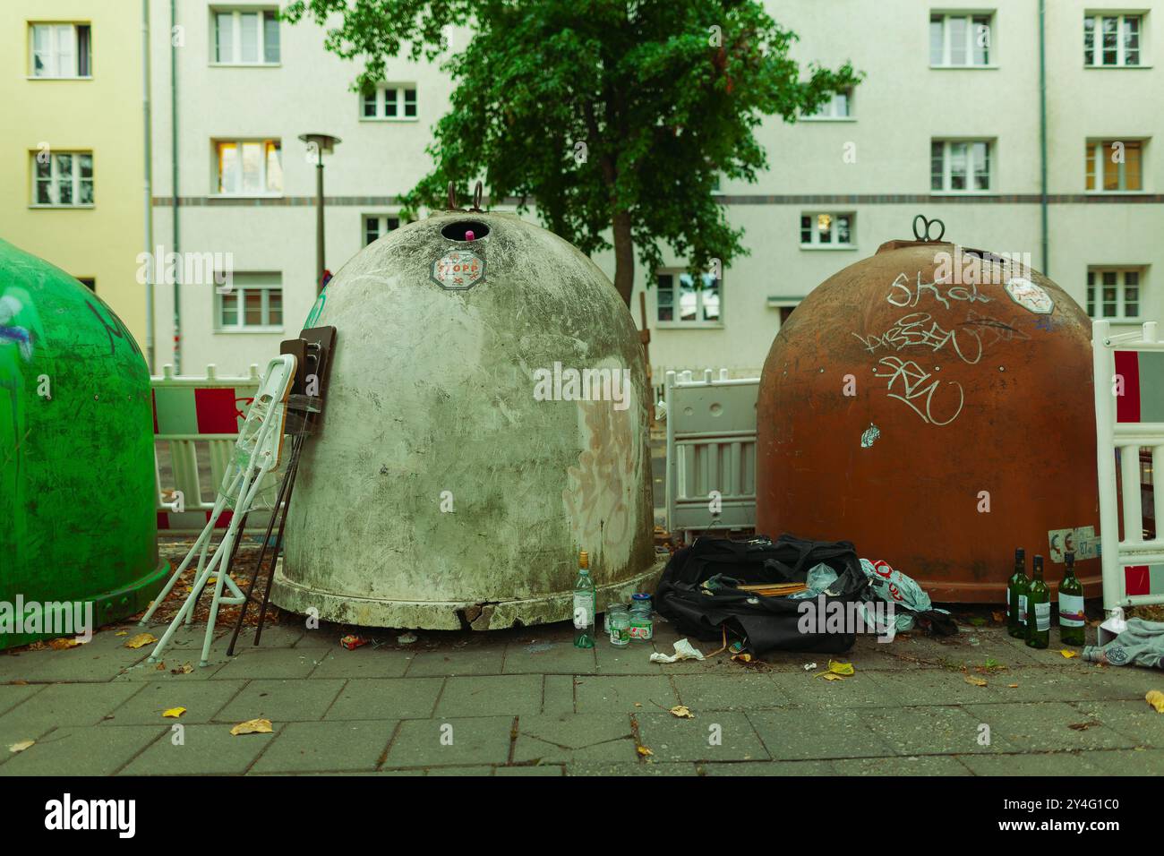 Garbage containers standing on hi-res stock photography and images - Alamy