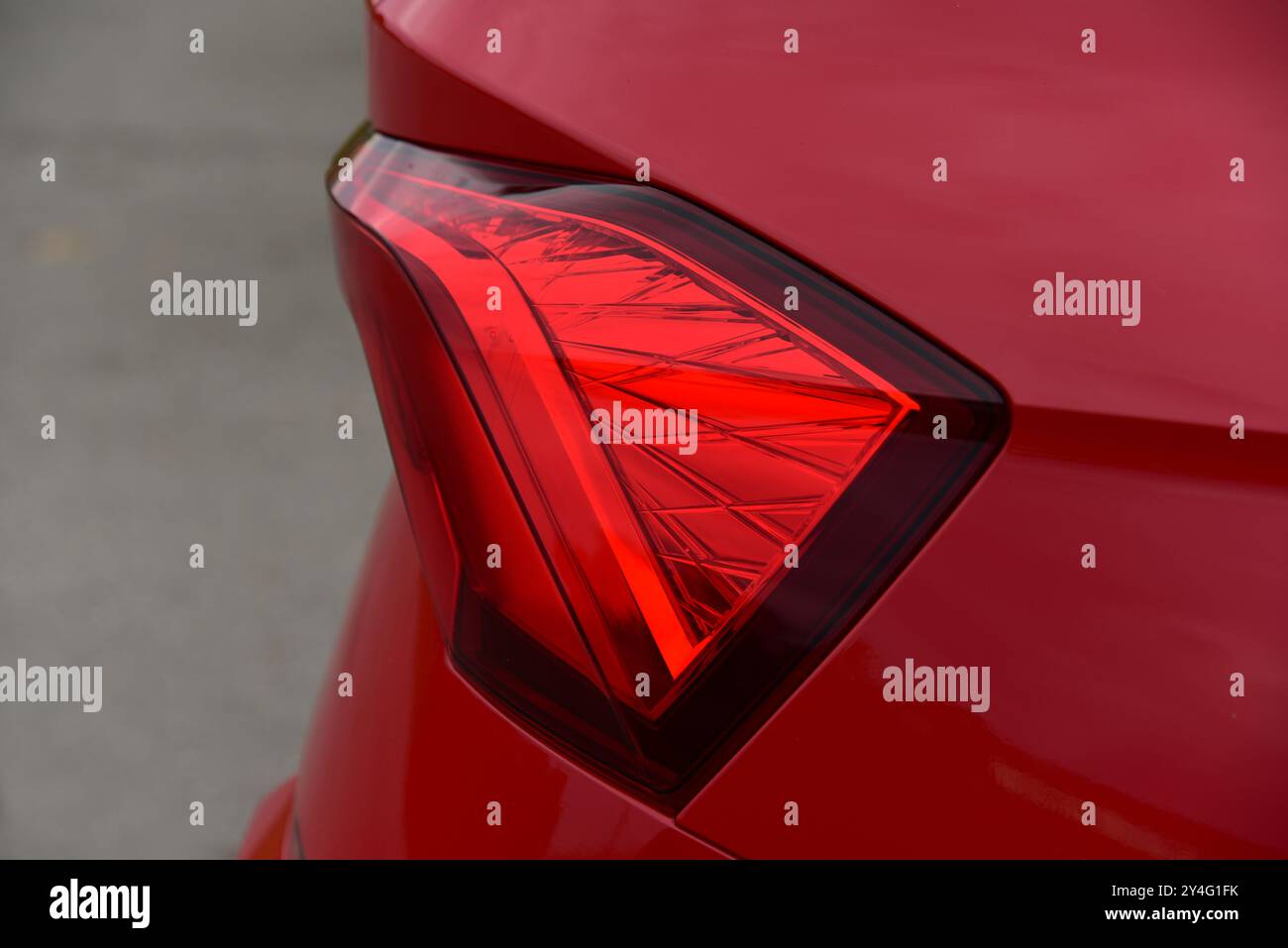 Rear car light, part of the car at the rear Stock Photo - Alamy
