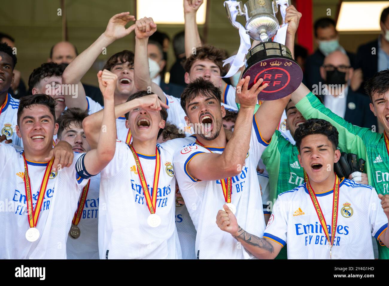 Lugo, Spain. 16 April, 2022. Real Madrid winner of Final Youth King's ...