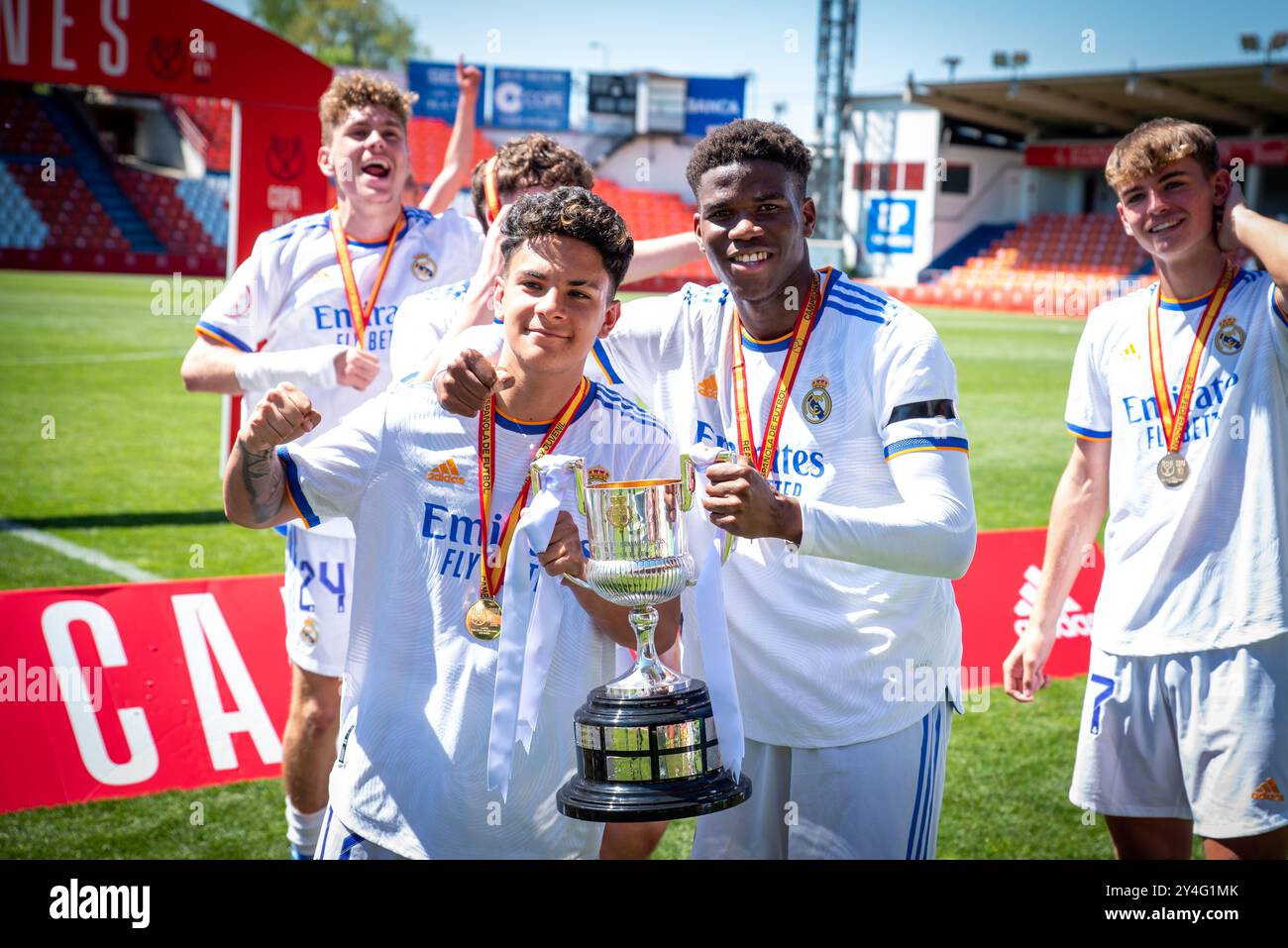 Lugo, Spain. 16 April, 2022. Real Madrid winner of Final Youth King's ...