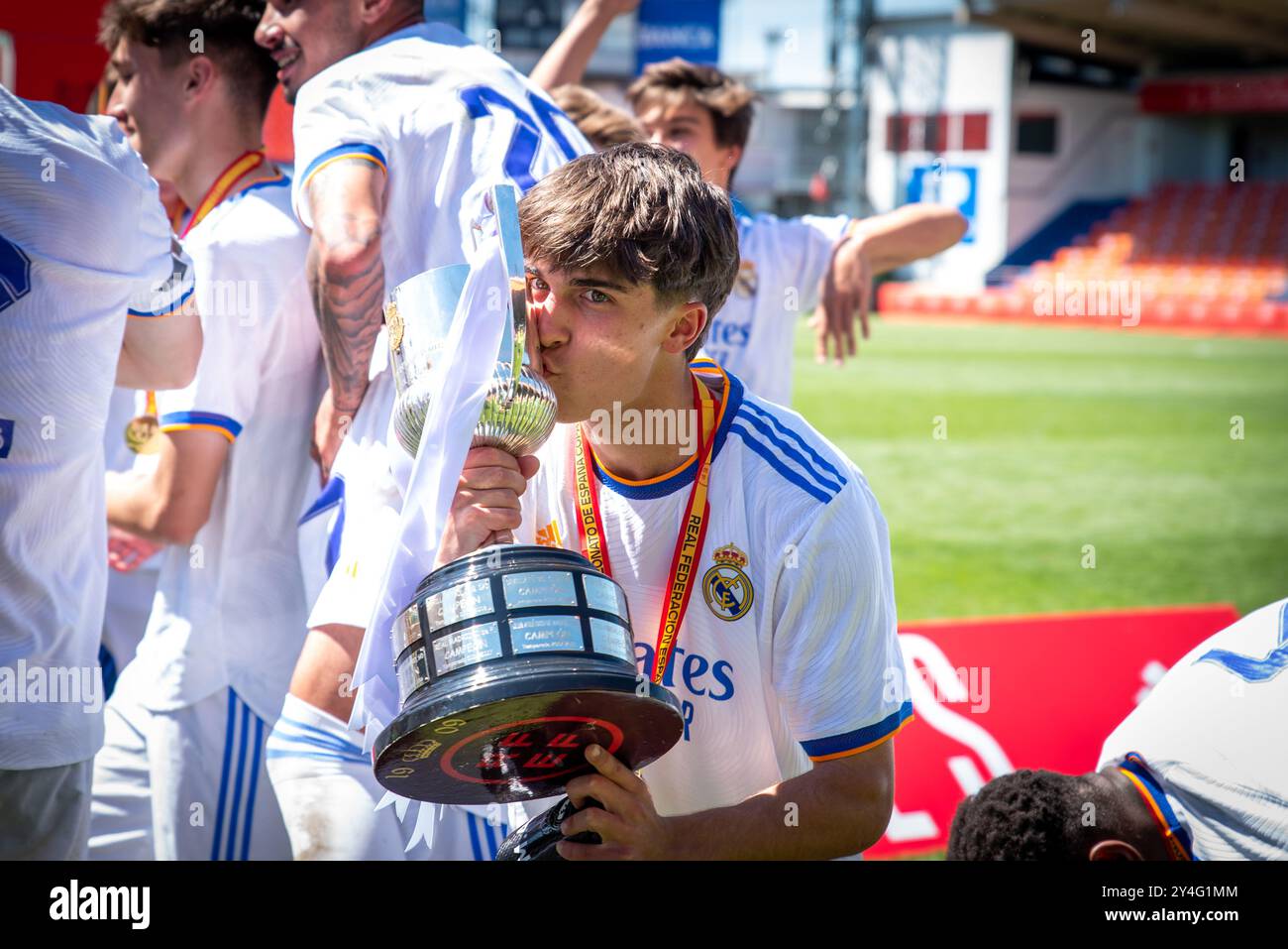 Lugo, Spain. 16 April, 2022. Real Madrid winner of Final Youth King's ...