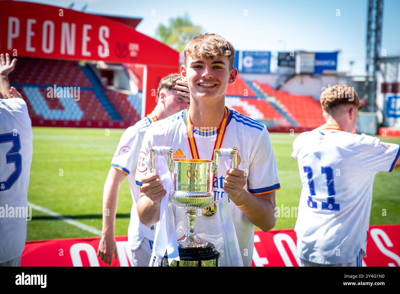 Lugo, Spain. 16 April, 2022. Real Madrid winner of Final Youth King's ...