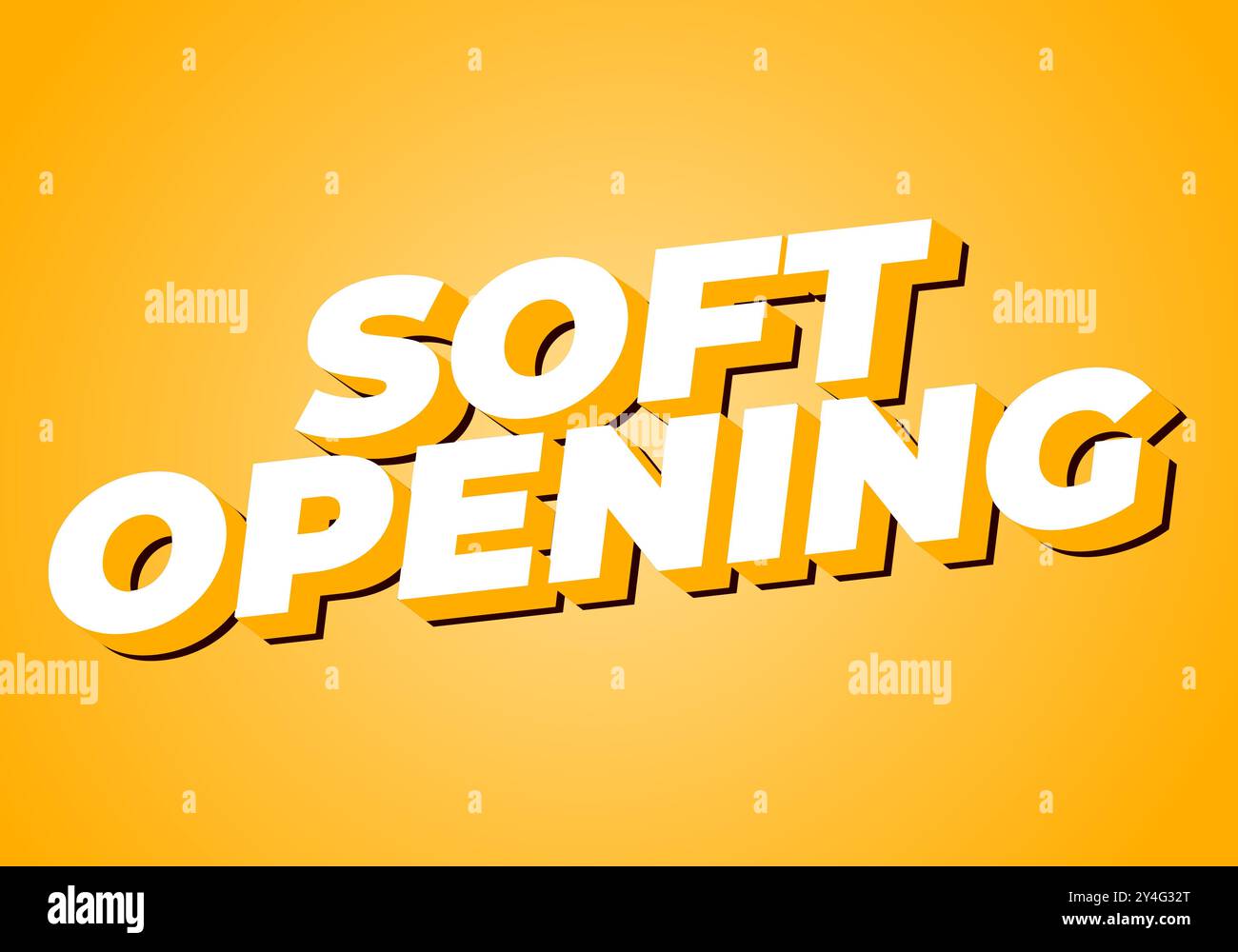 Soft opening. Text effect design for digital ads with 3D style Stock ...